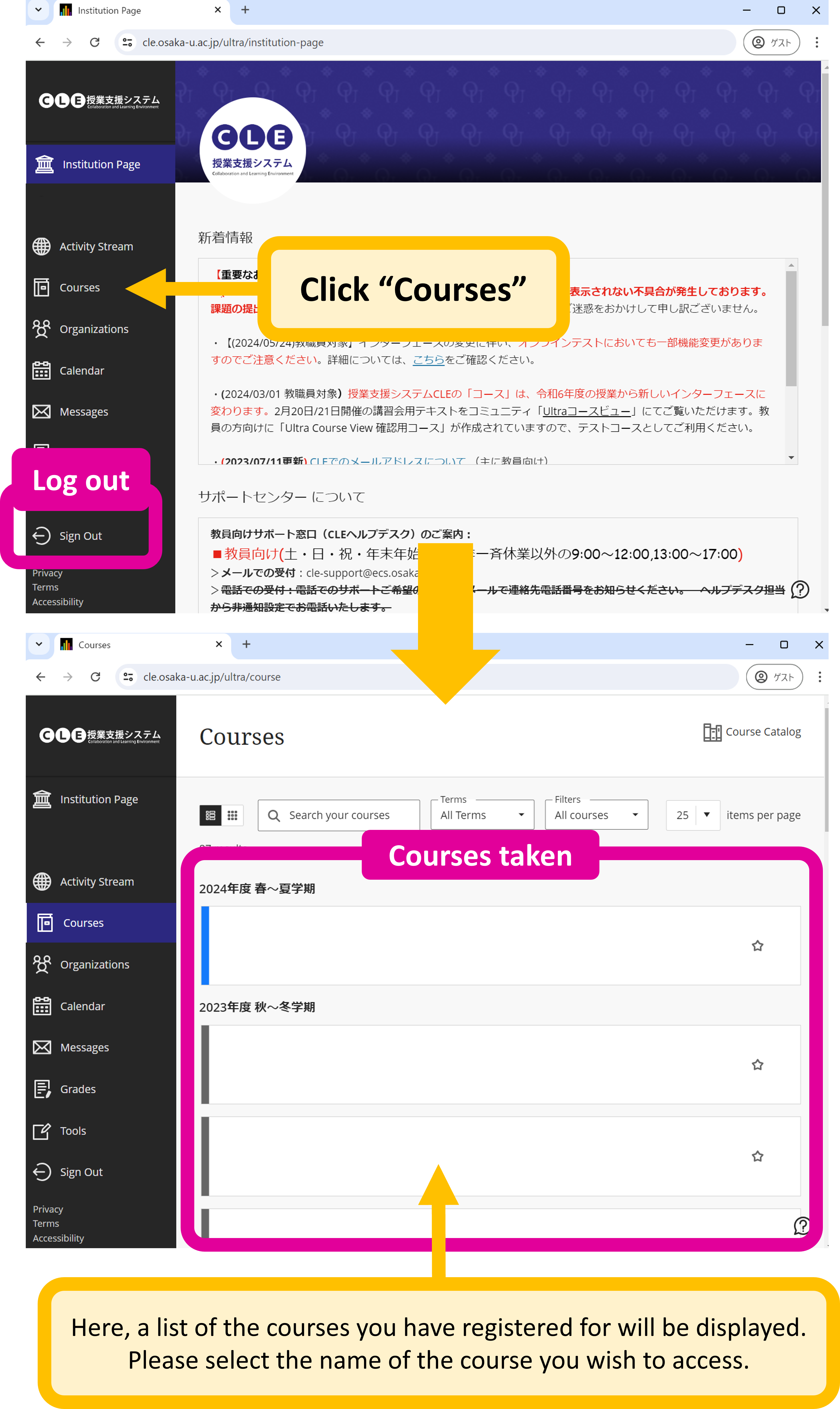 2. Access a course – CLE Help Center